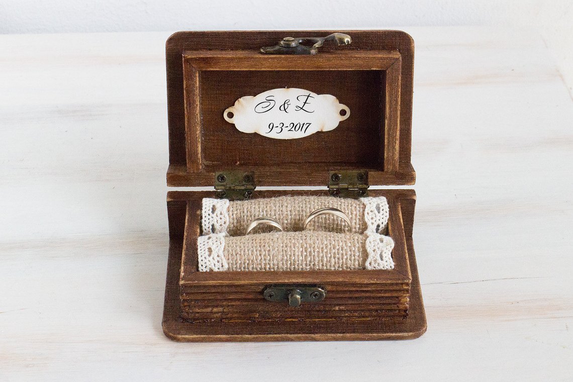 15 Unique and Personalised Wedding Ring Holders from Etsy ...